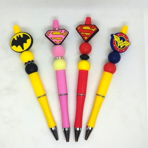 Hand Crafted | Office | Dc Superhero Pen Batman Supergirl Superman ...